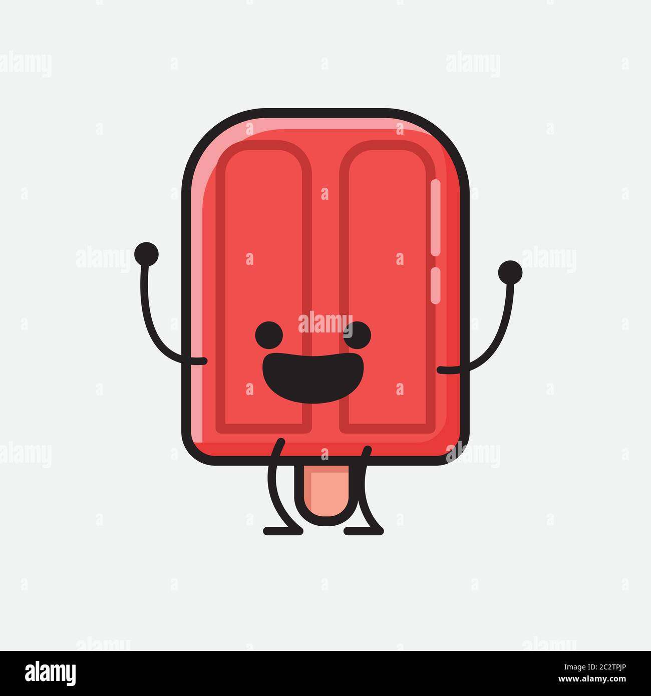 An illustration of Cute Popsicle Mascot Vector Character in Flat Design ...