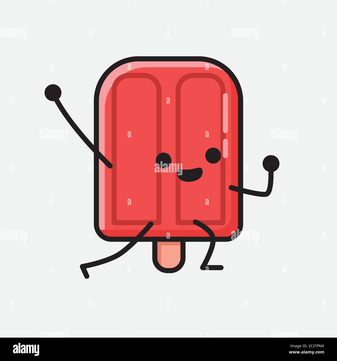 An illustration of Cute Popsicle Mascot Vector Character in Flat Design ...