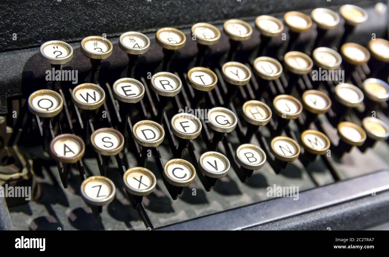 Old keyboard in computer museum USA Stock Photo - Alamy