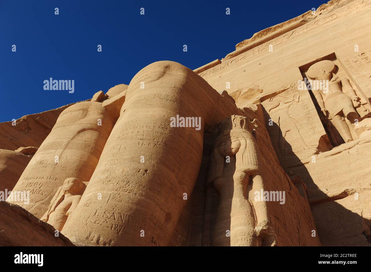 ABU SIMBEL, EGYPT.The twin temples were originally carved out of the ...
