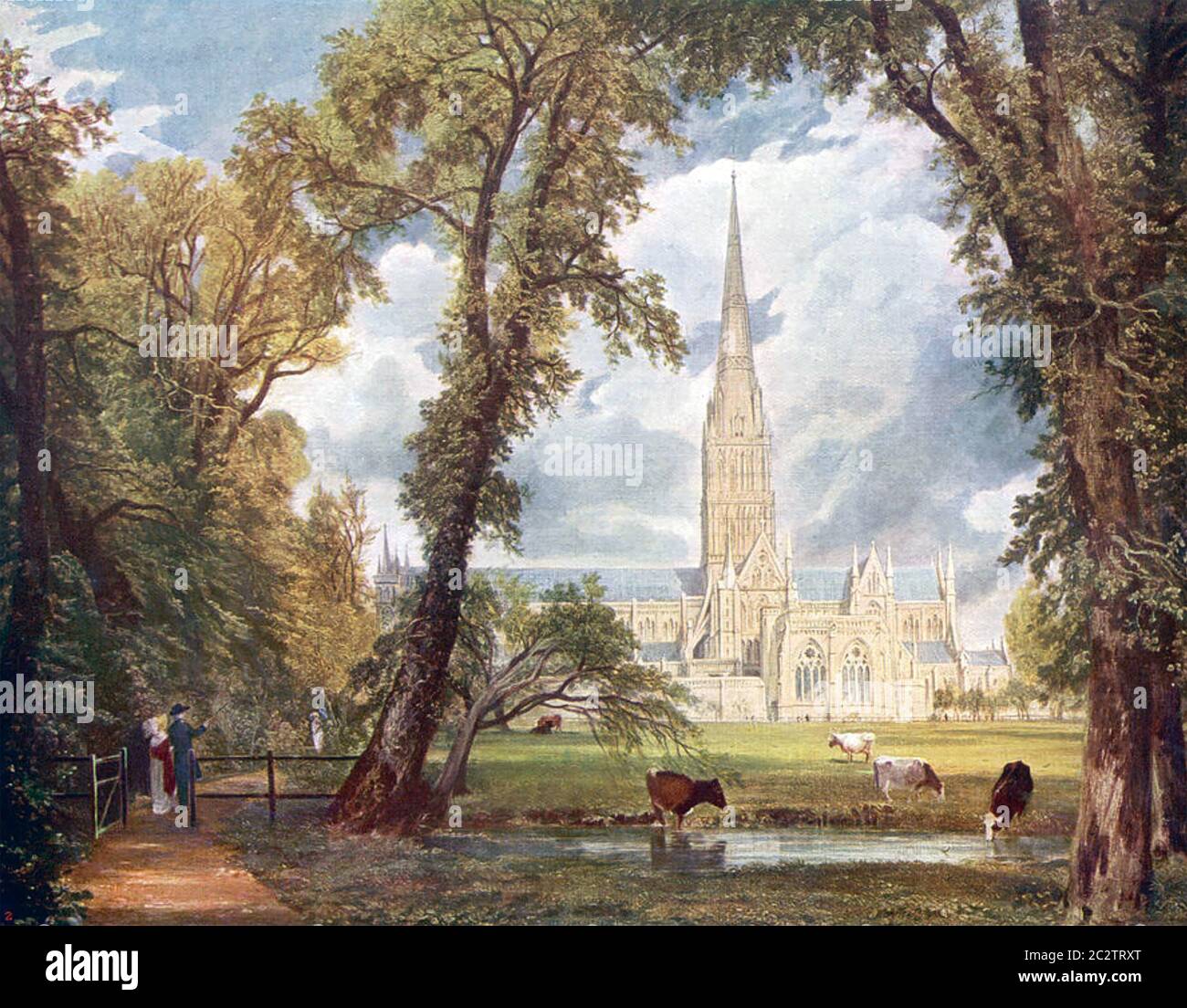 Salisbury cathedral 18th century painting hi-res stock photography and ...