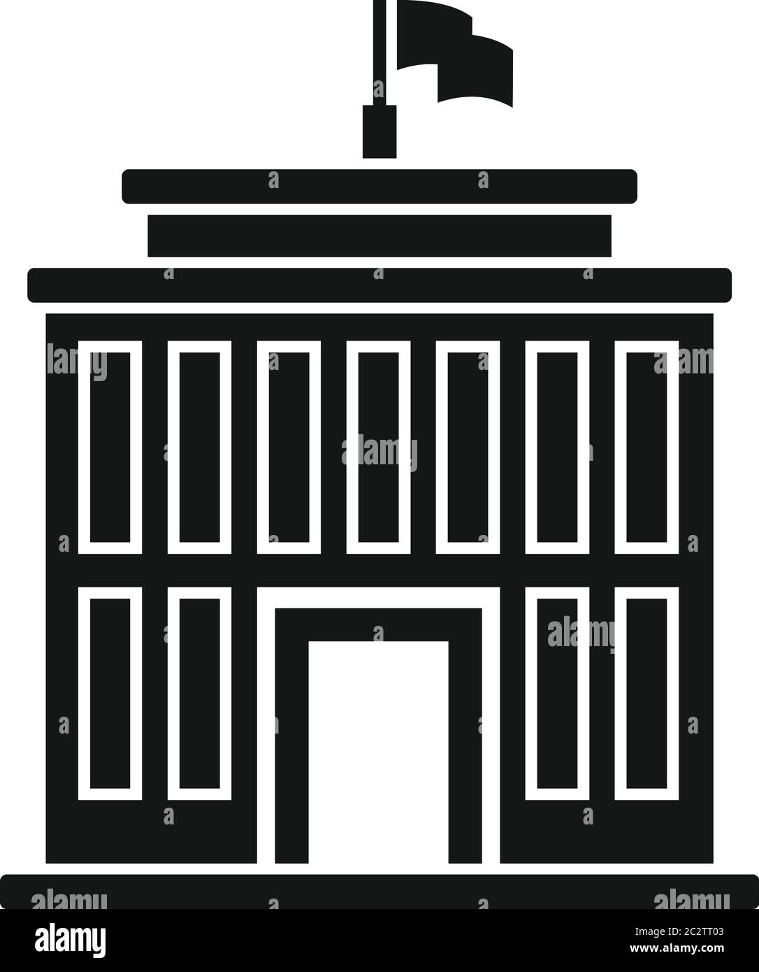 Institute building icon. Simple illustration of institute building ...