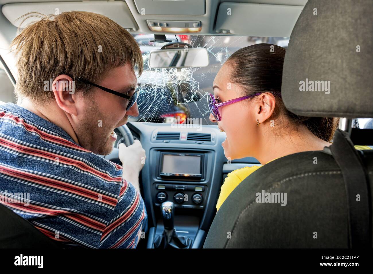 Screaming in the car hi-res stock photography and images - Alamy