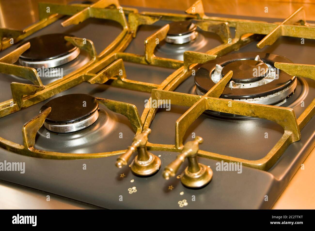 Retro gas cooker Stock Photo - Alamy