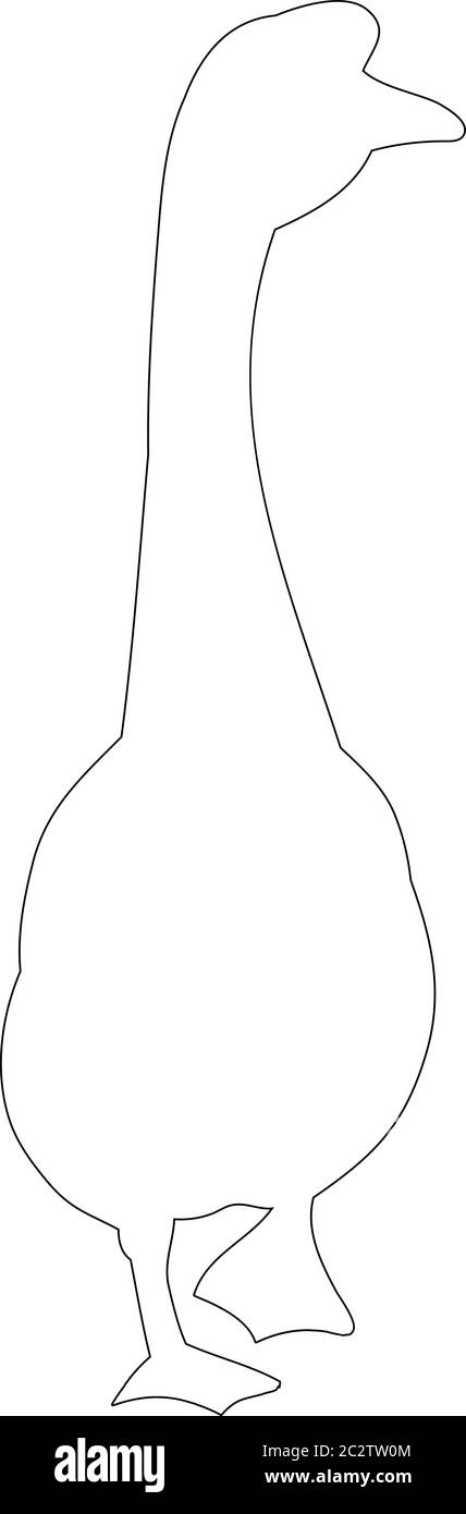goose outline on white background Stock Vector Image & Art - Alamy