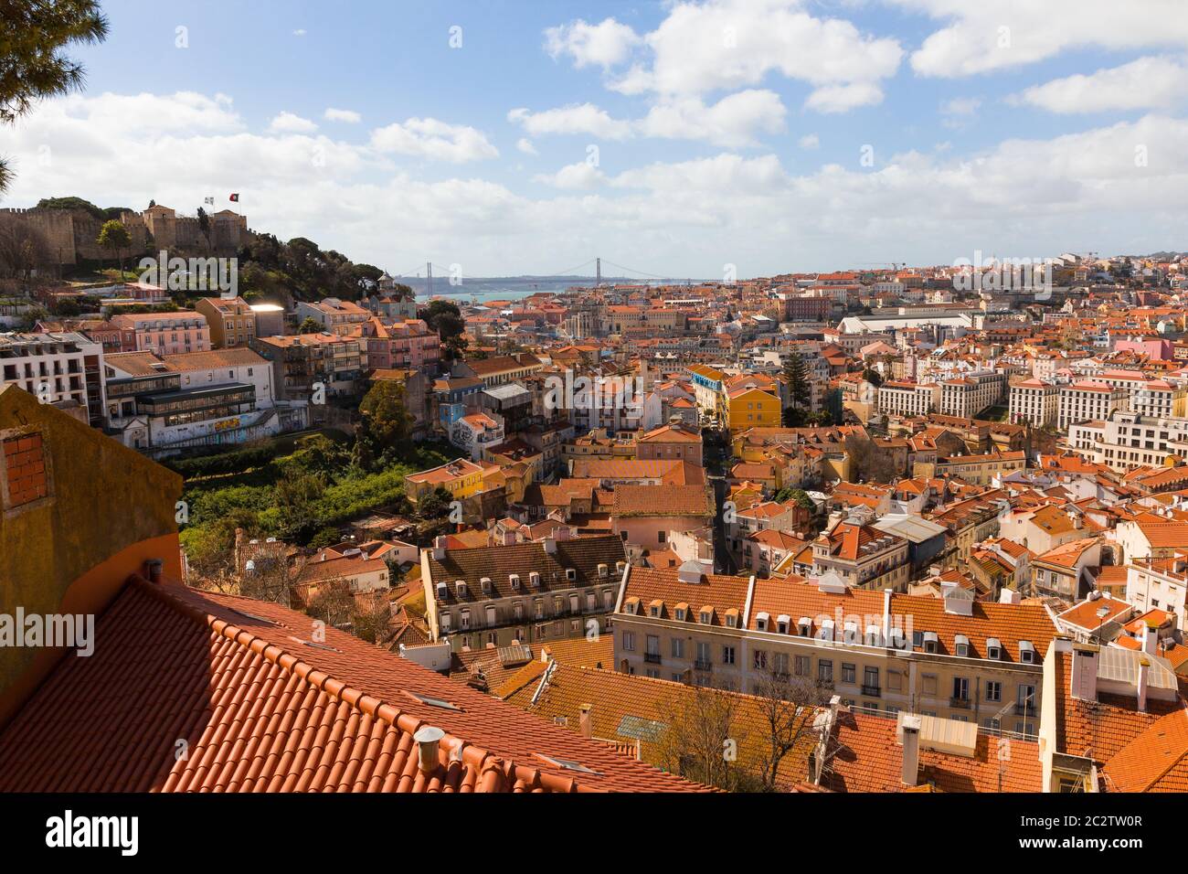 Miradouro de Graça view, Lisbon, Portugal. The real name is Miradouro ...
