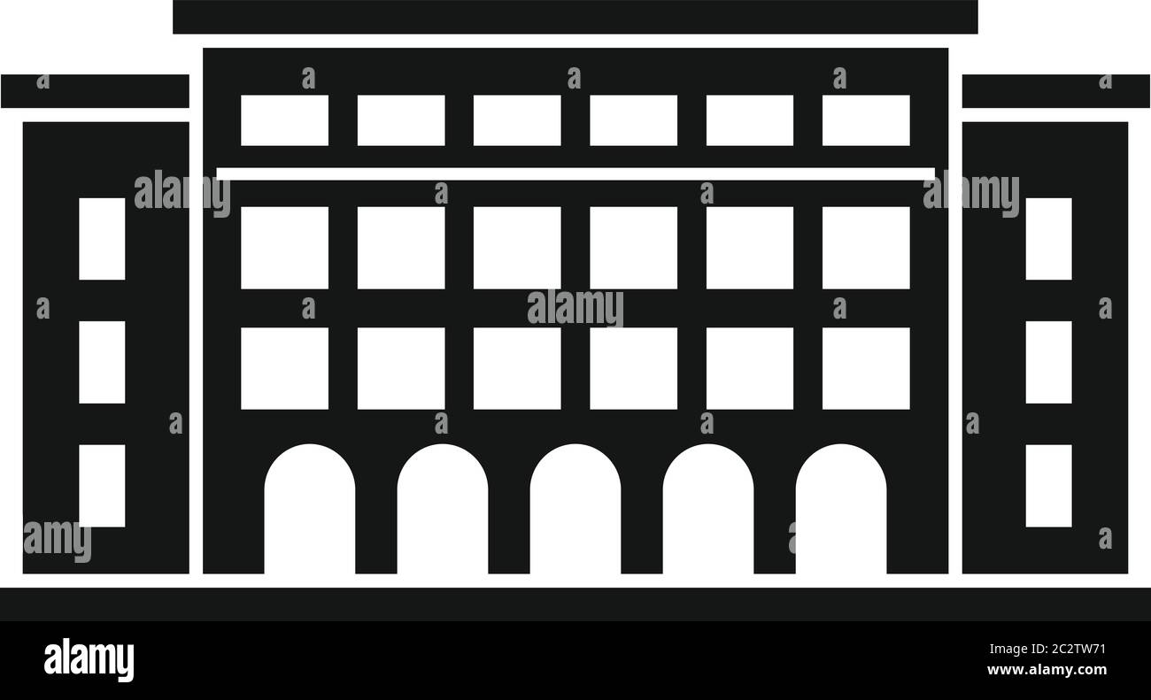 Academy building icon. Simple illustration of academy building vector ...