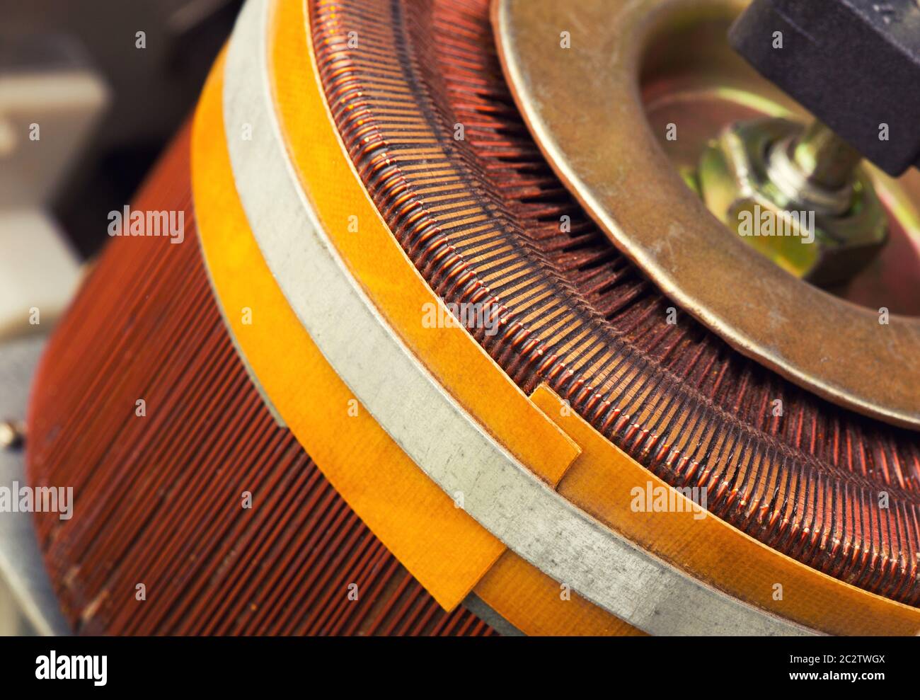 Closeup of copper inductor in electrical transformer Stock Photo - Alamy