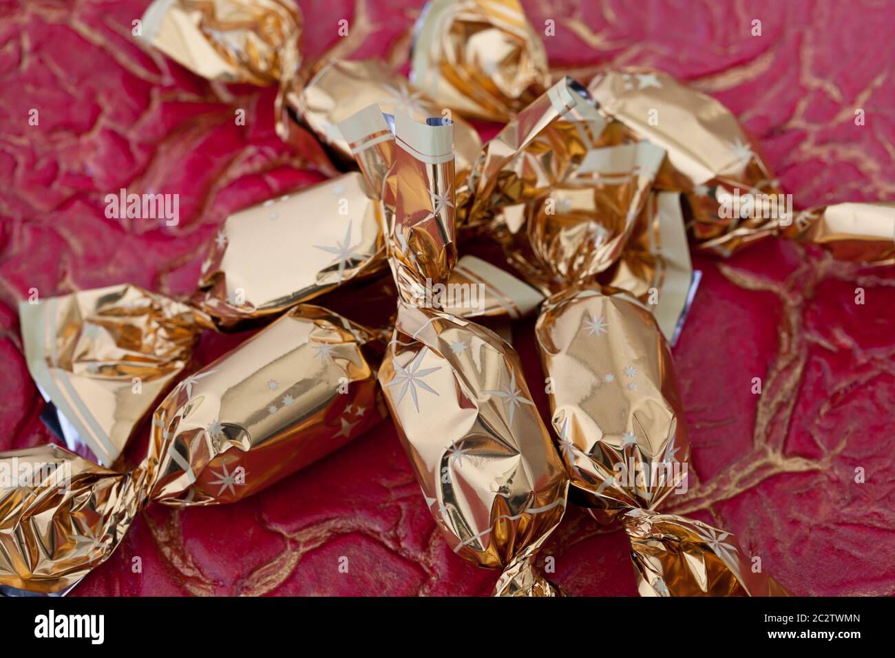 festive golden Christmas candies which are a tradition in many ...