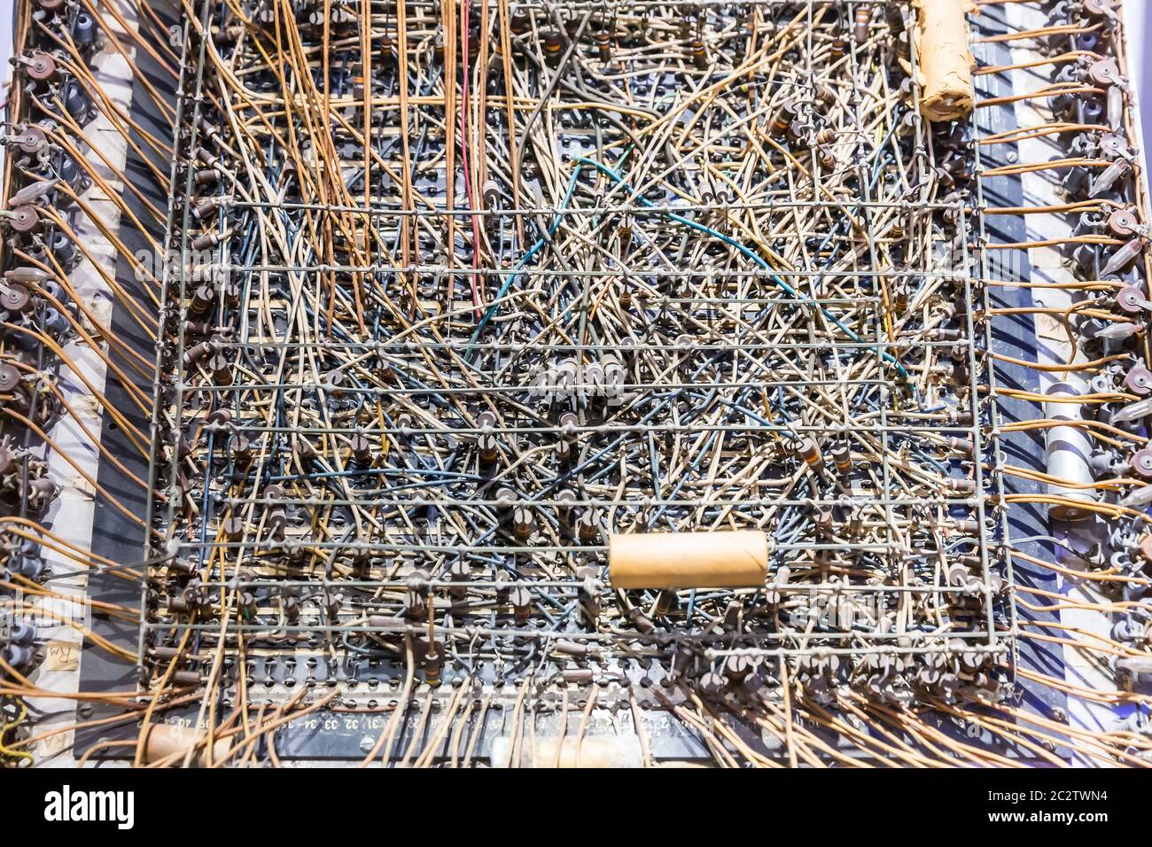 Retro analog technology exhibit in computer museum USA Stock Photo - Alamy