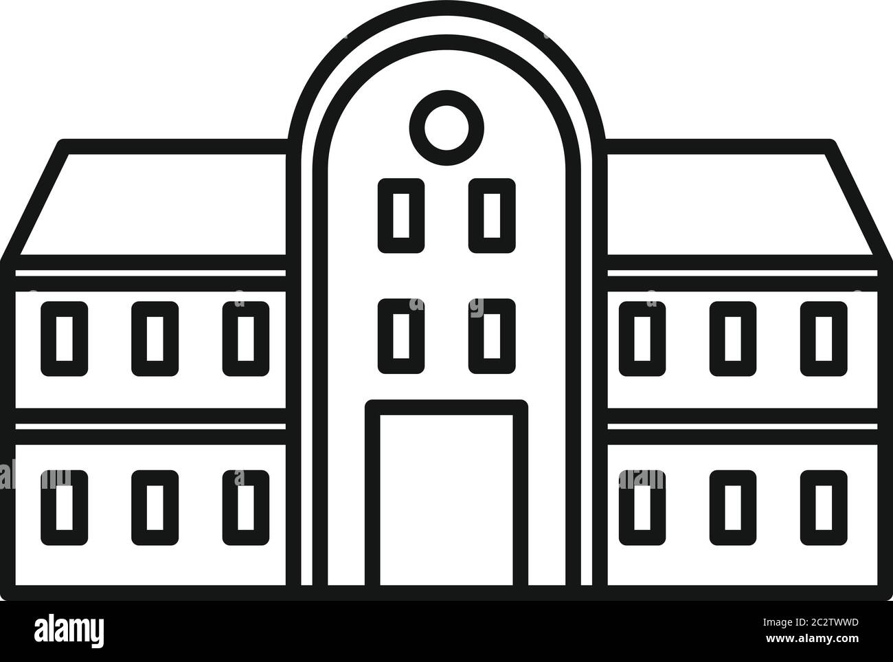 College building icon. Outline college building vector icon for web ...
