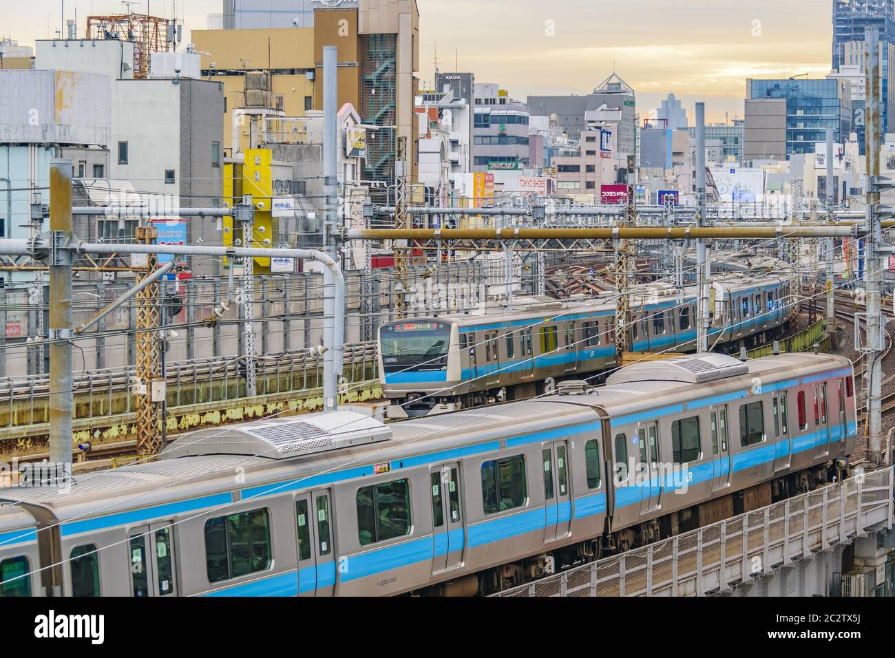 Tokyo railway aerial hi-res stock photography and images - Alamy