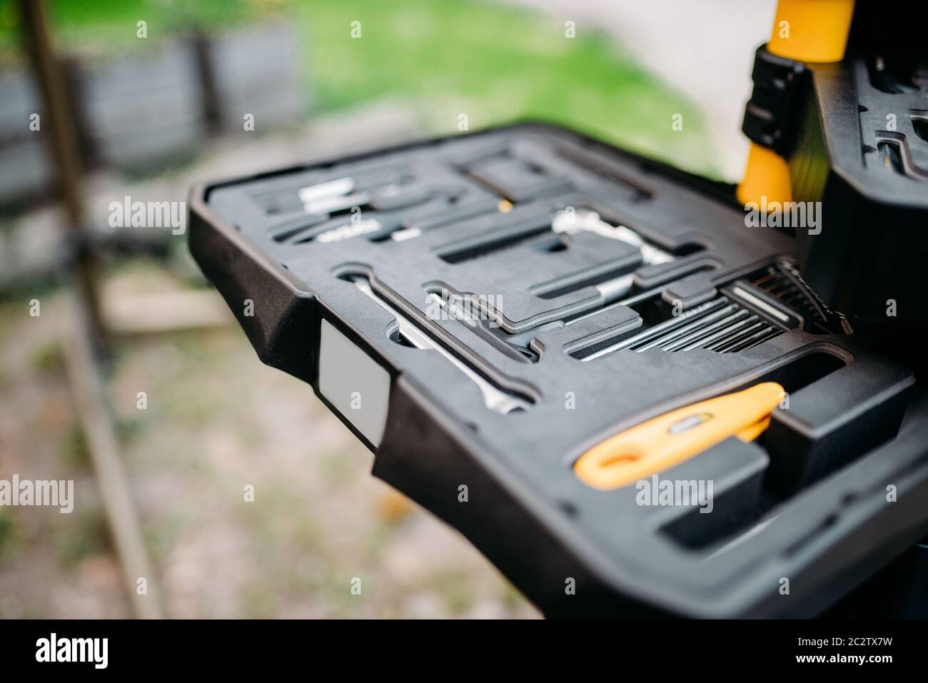 Bicycle tools, bike equipment, toolbox. Professional workshop repair ...