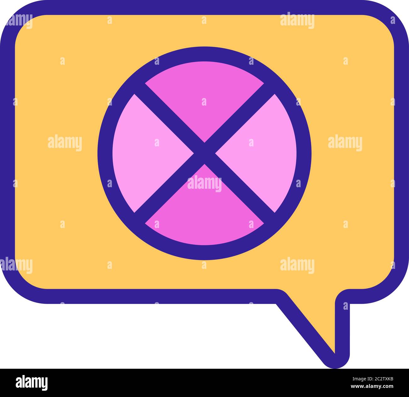 renunciation mark in quote frame icon vector outline illustration Stock ...