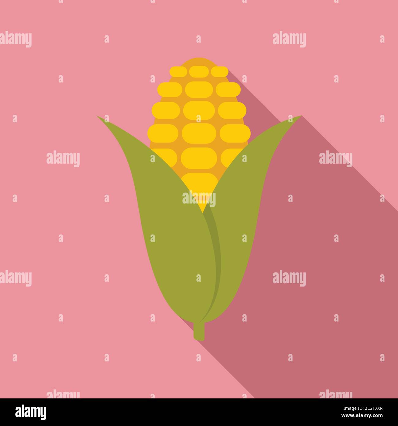 Eco corn icon. Flat illustration of eco corn vector icon for web design ...