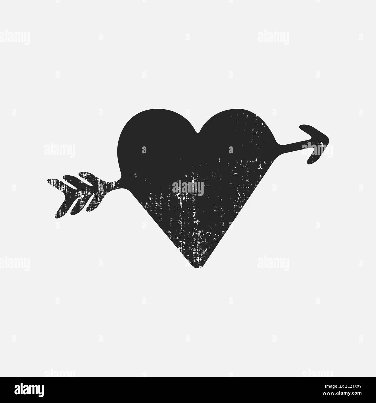 Arrow heart stamp love Stock Vector Images - Alamy
