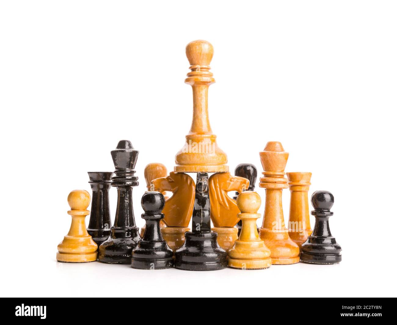 Chess figures isolated on white background Stock Photo - Alamy