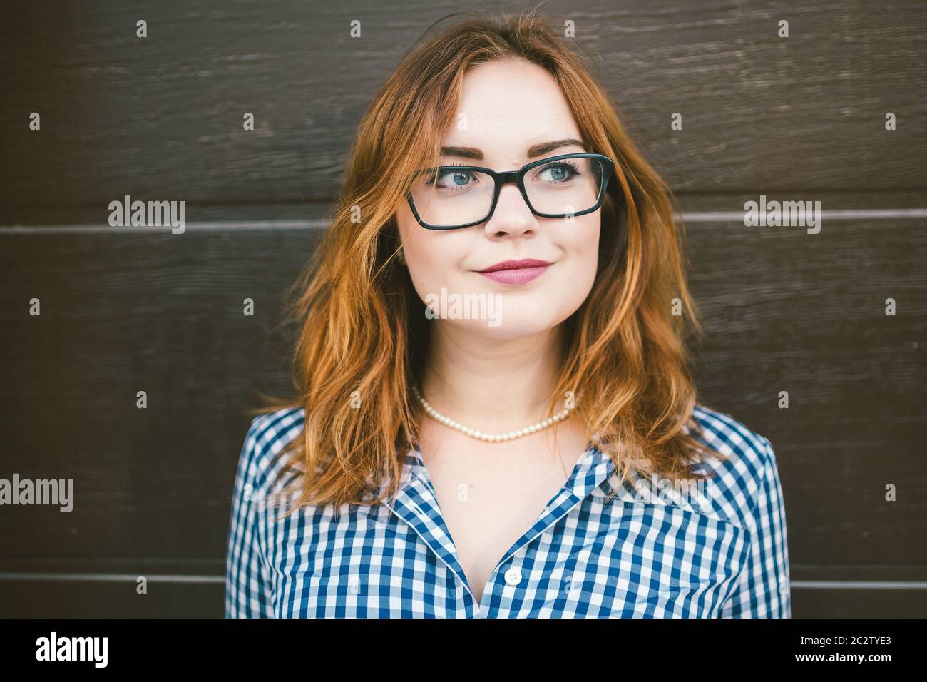 Fashion Summer Dress Woman Female Eye Wear Attractive Redhead Girl