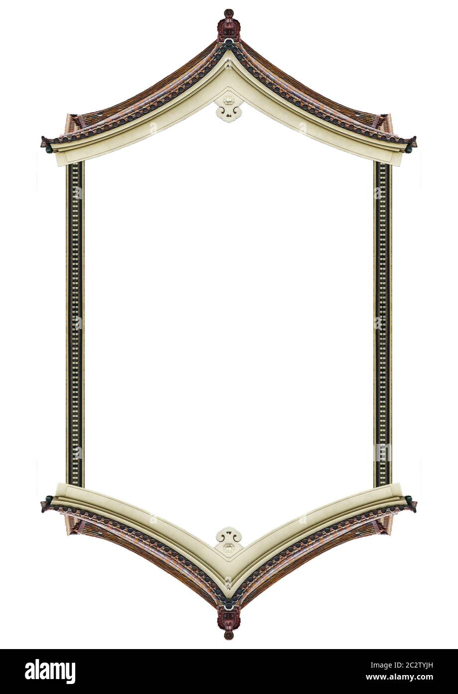 Asian Style Ornate Isolated Frame Background Stock Photo - Alamy