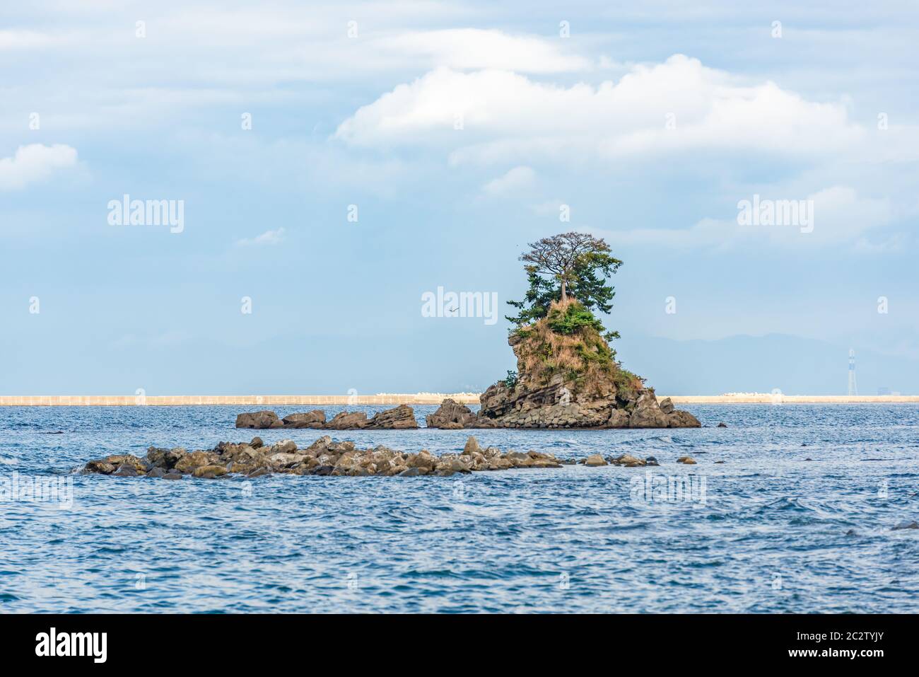 Toyama Bay is a bay located on the Amaharashi Coast,Onnaiwa Rock is a ...