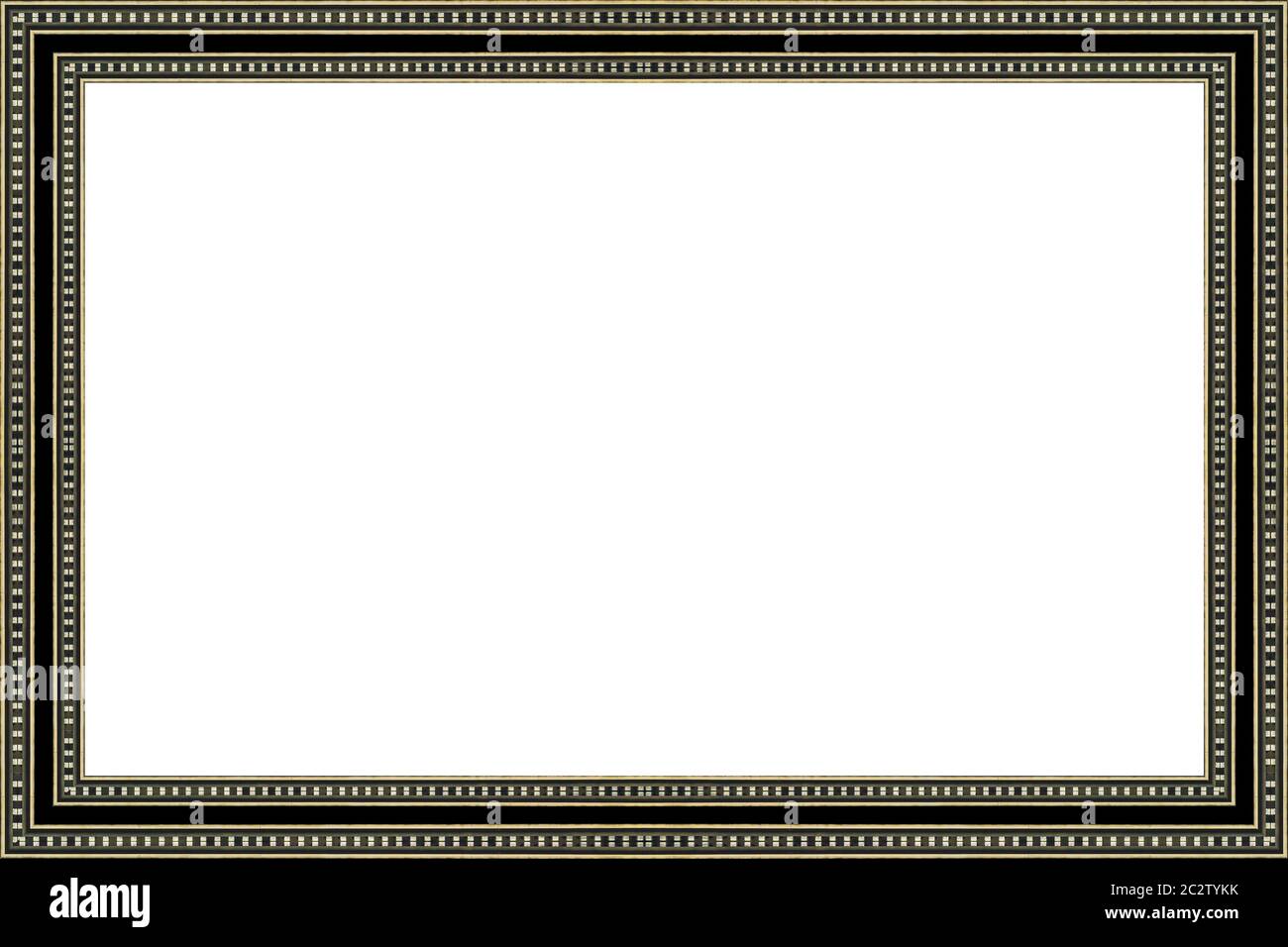 White Background With Decorated Borders Stock Photo - Alamy