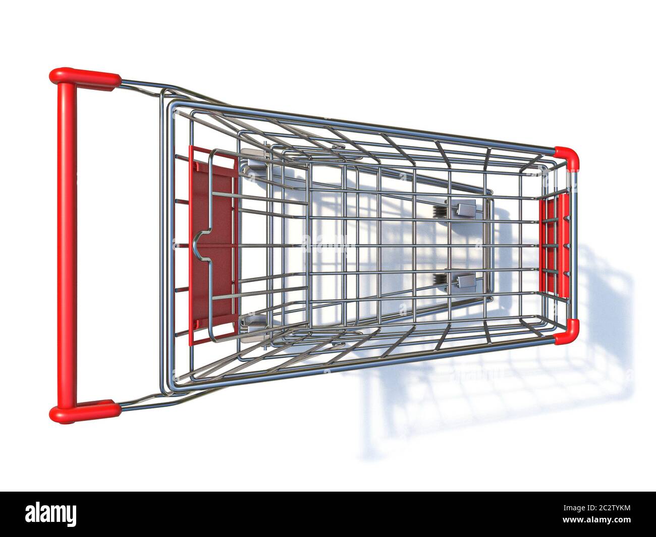 Top view of empty shopping cart 3D Stock Photo - Alamy
