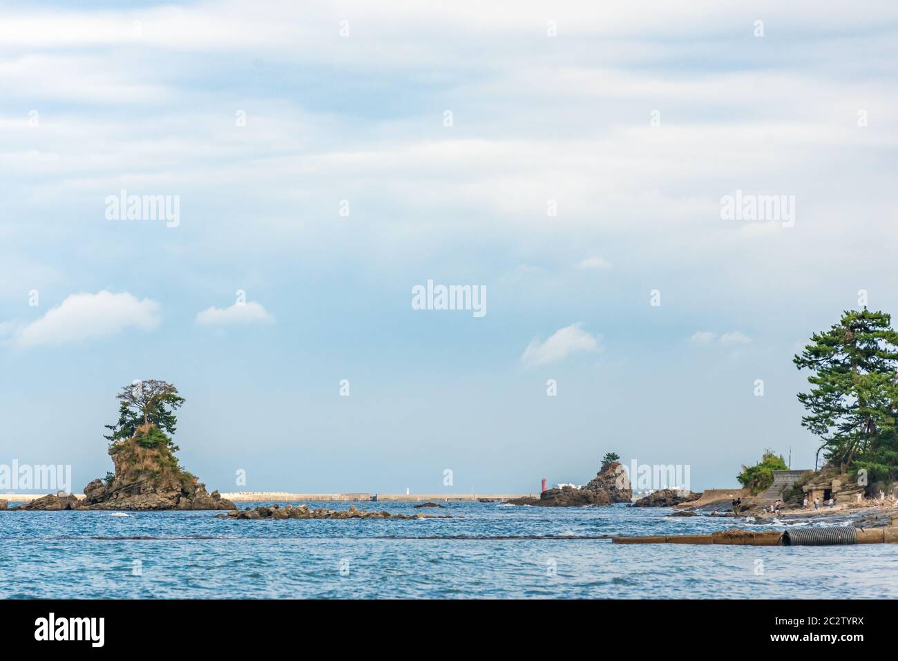 Toyama Bay is a bay located on the Amaharashi Coast,Onnaiwa Rock is a ...