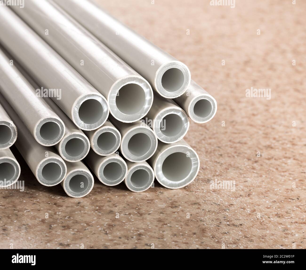 Industrial plastic pipes various sizes Stock Photo - Alamy