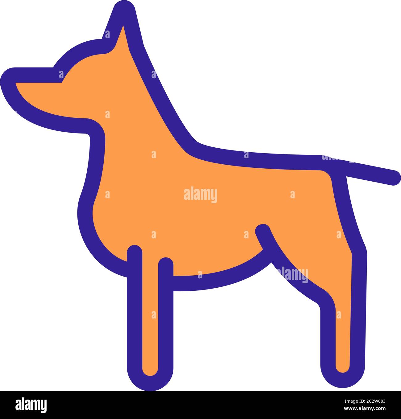 dog animal icon vector outline illustration Stock Vector Image & Art ...