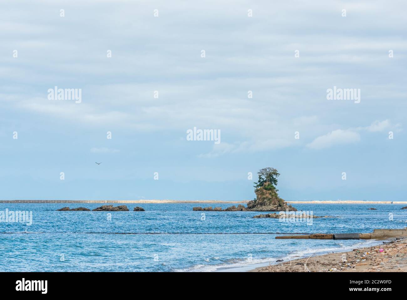 Toyama Bay is a bay located on the Amaharashi Coast,Onnaiwa Rock is a ...