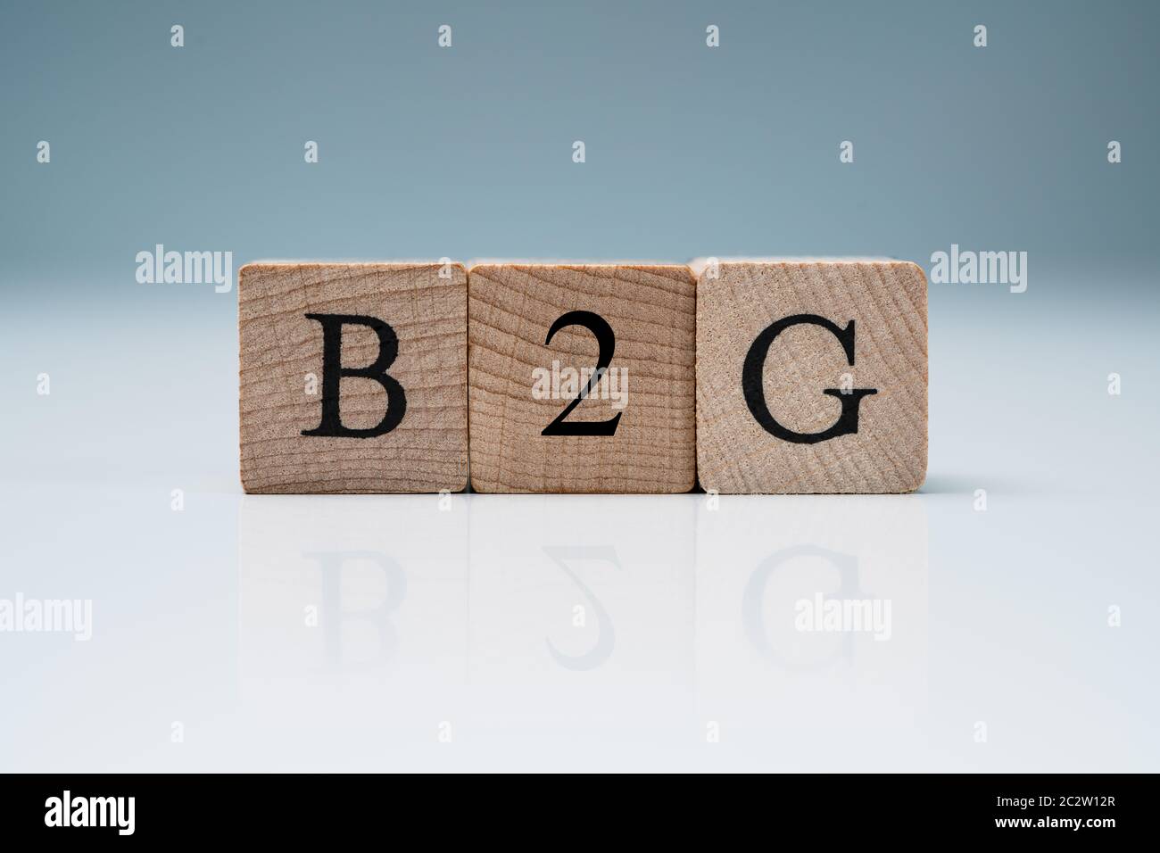 B2G Wooden Blocks Representing Business 2 Government Business Model ...