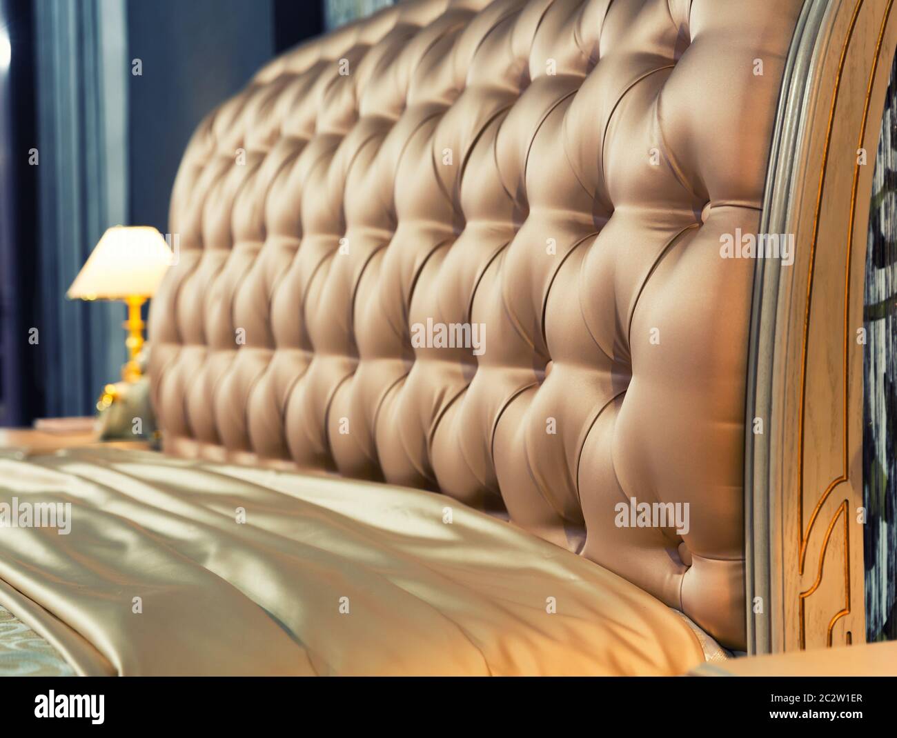 Nice luxury bed in typical contemporary setting Stock Photo - Alamy