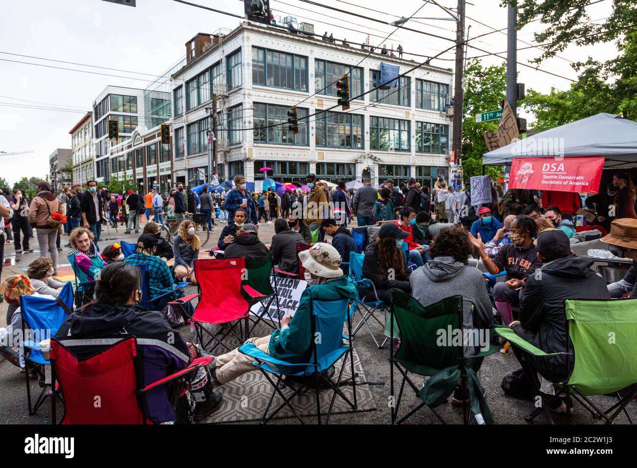 The Capitol Hill Autonomous Zone (CHAZ) or the Capitol Hill Occupied ...
