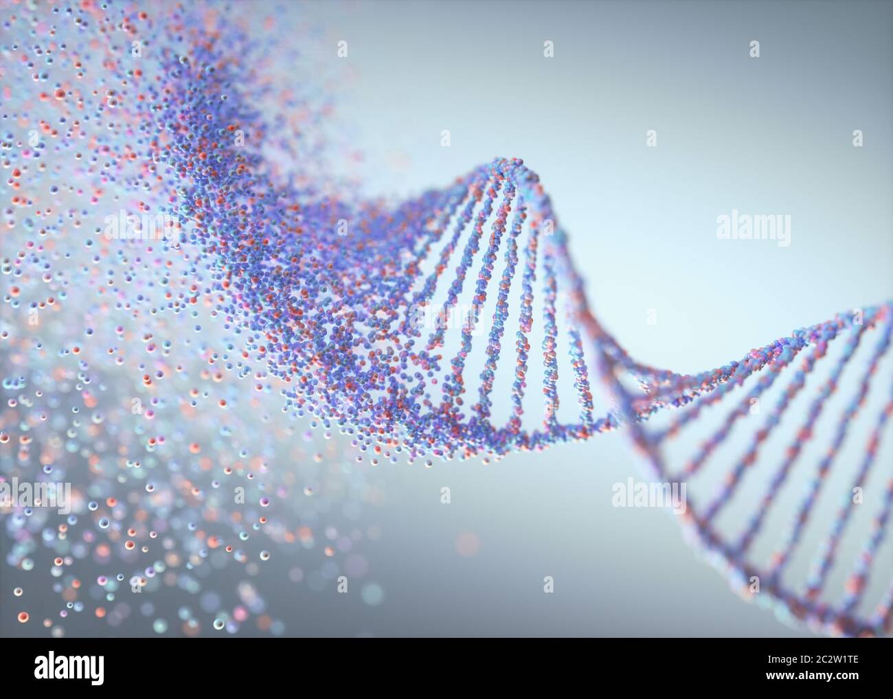 Colorful DNA molecule. Structure of the genetic code. Genetic Syndrome ...