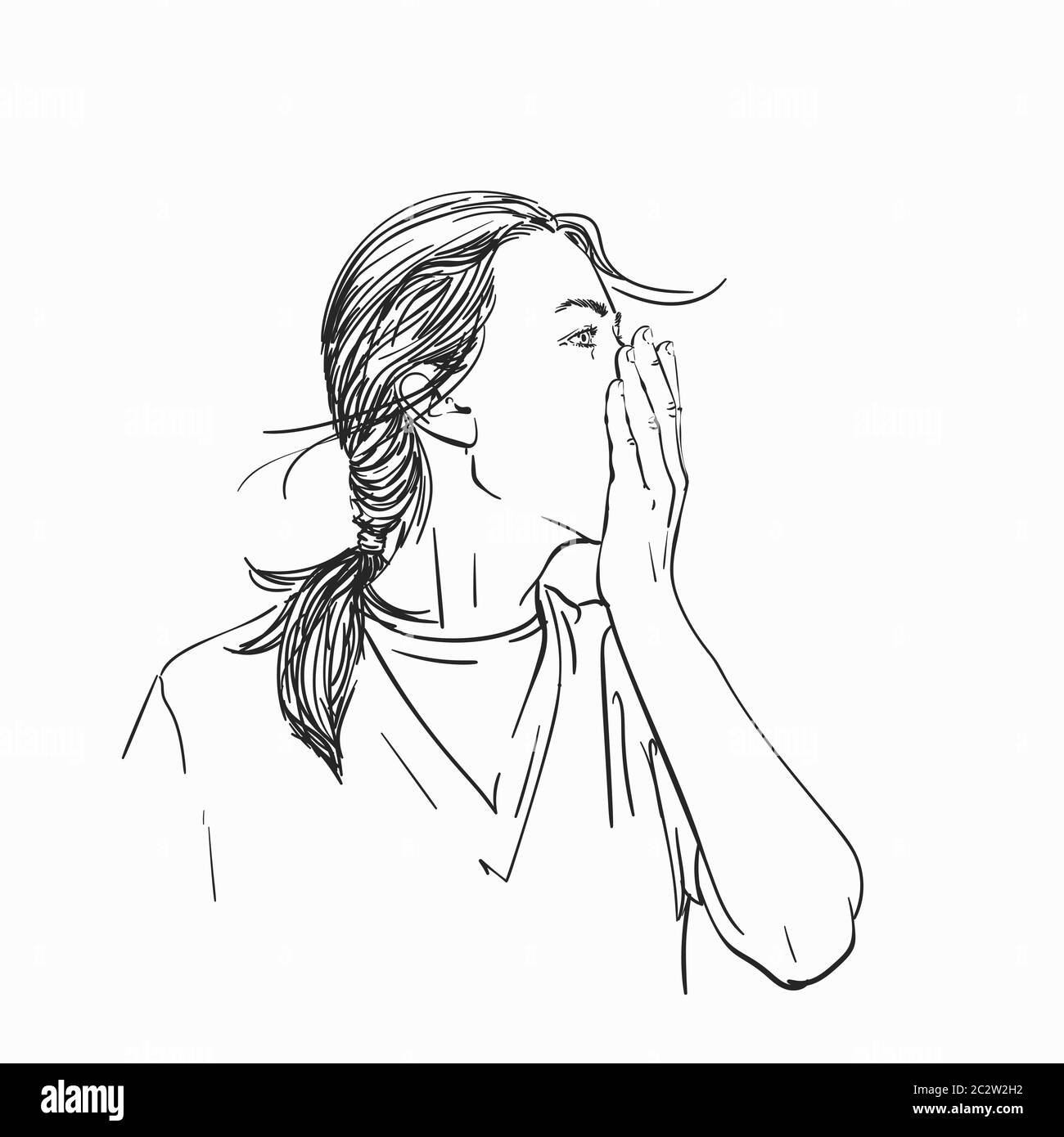 Mouth Side View Drawing