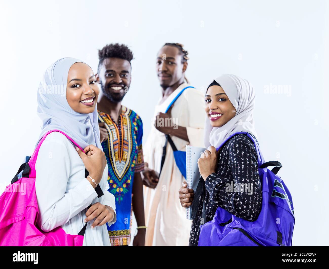 portrait of african students group Stock Photo - Alamy