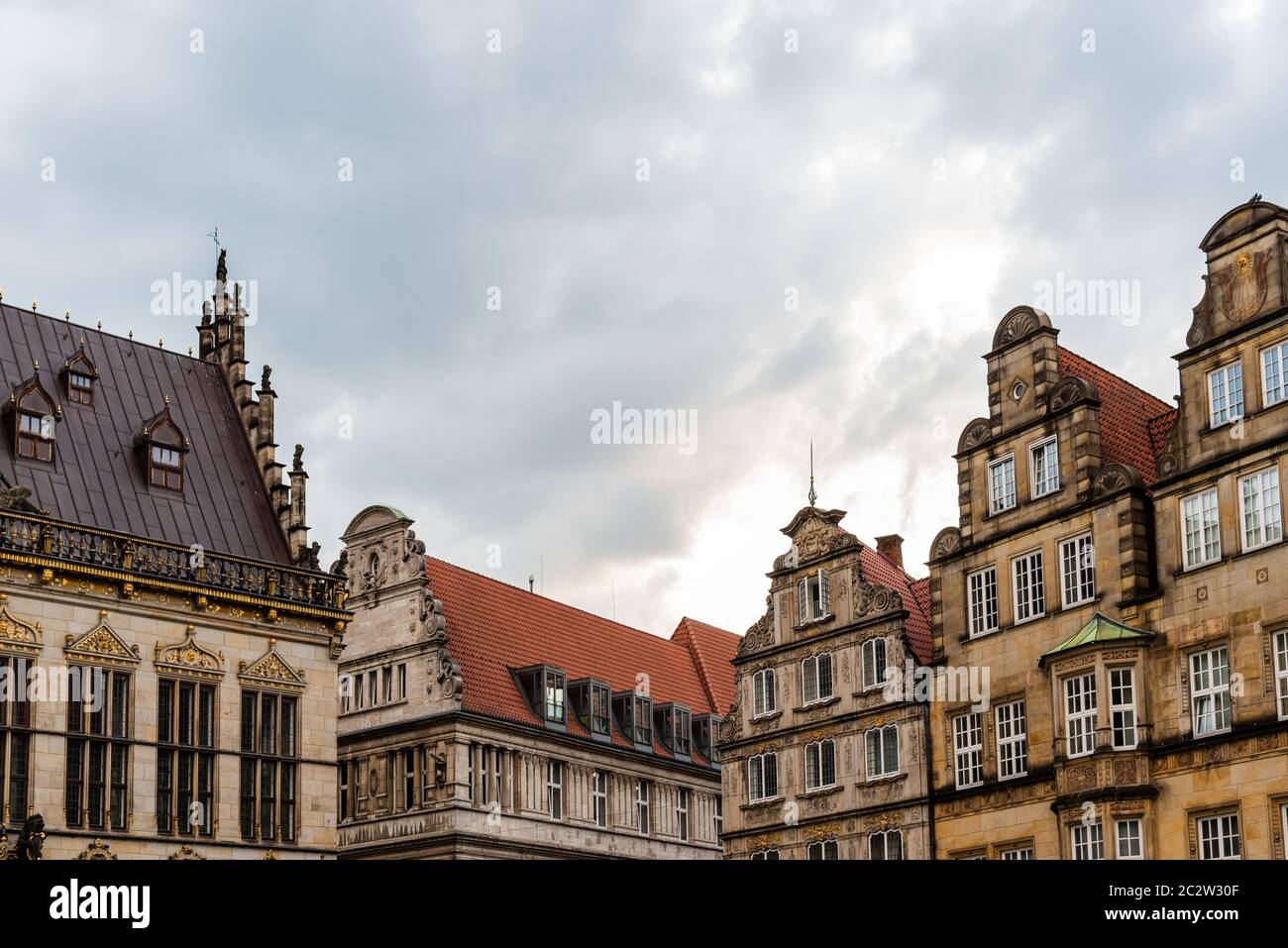 Old buildings in the historical centre of the medieval Hanseatic City ...