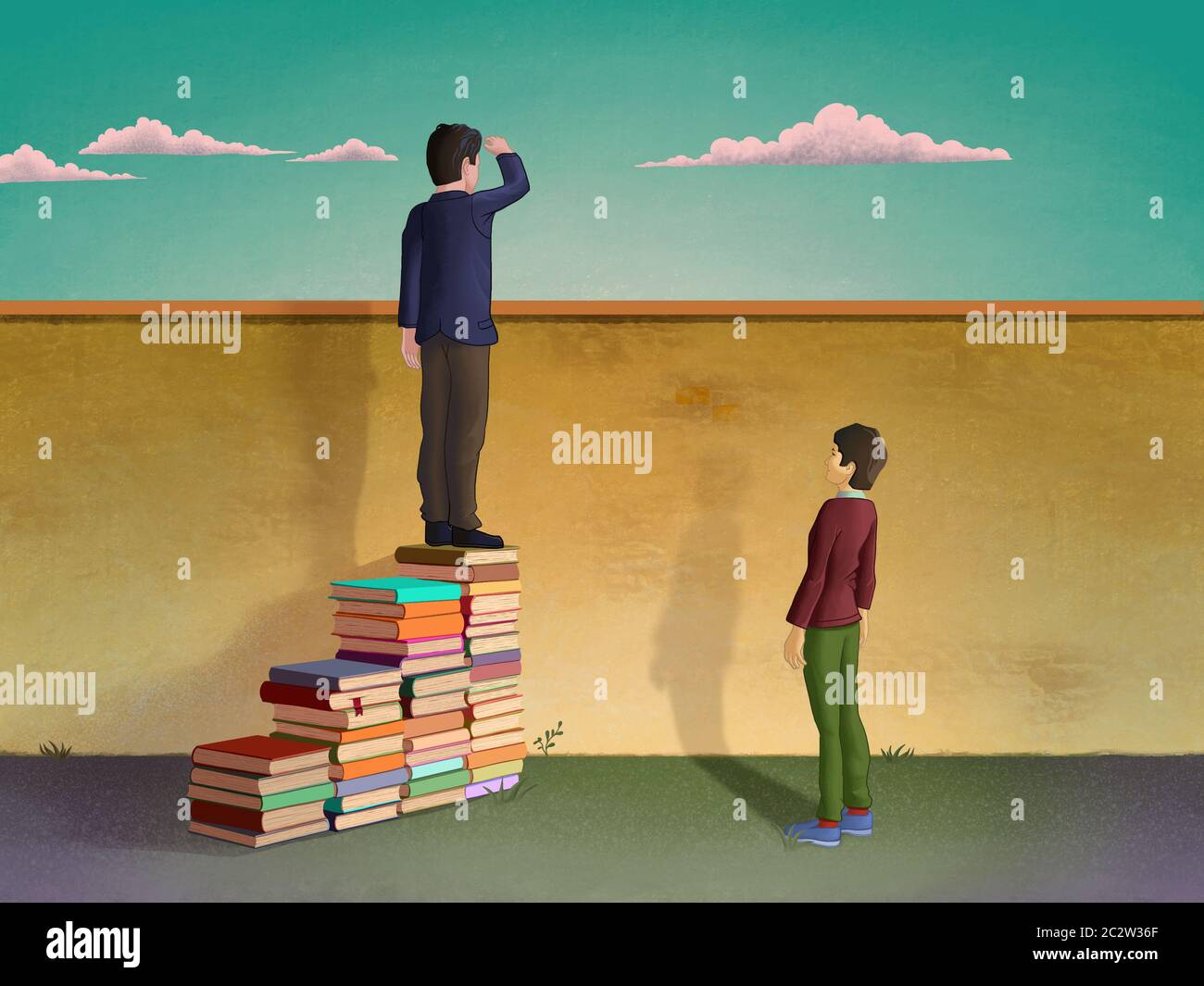 Person piles of books hi-res stock photography and images - Alamy