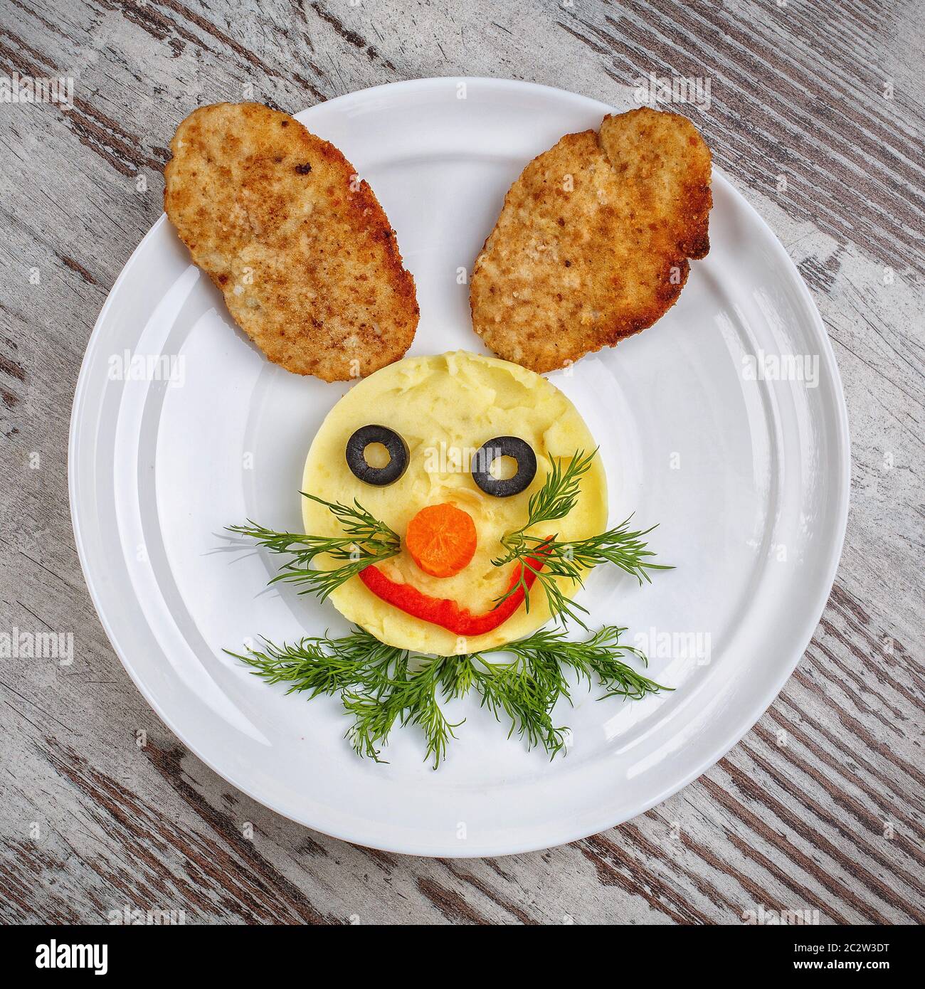 Children's food, funny food in the form of animals. Children's menu on ...