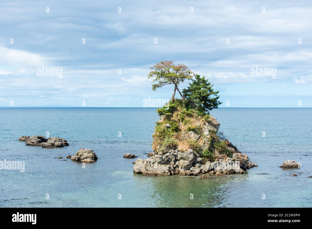 Toyama Bay is a bay located on the Amaharashi Coast,Onnaiwa Rock is a ...