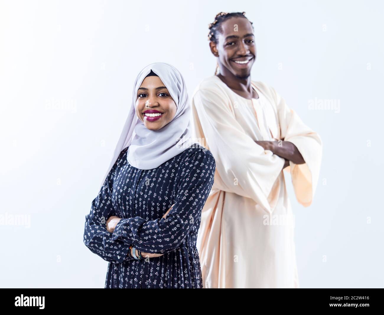 portrait of young african muslim couple Stock Photo - Alamy