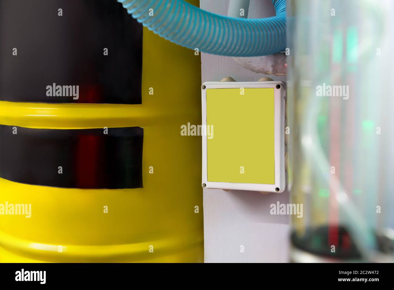 Big yellow barrel in chemical lab Stock Photo - Alamy