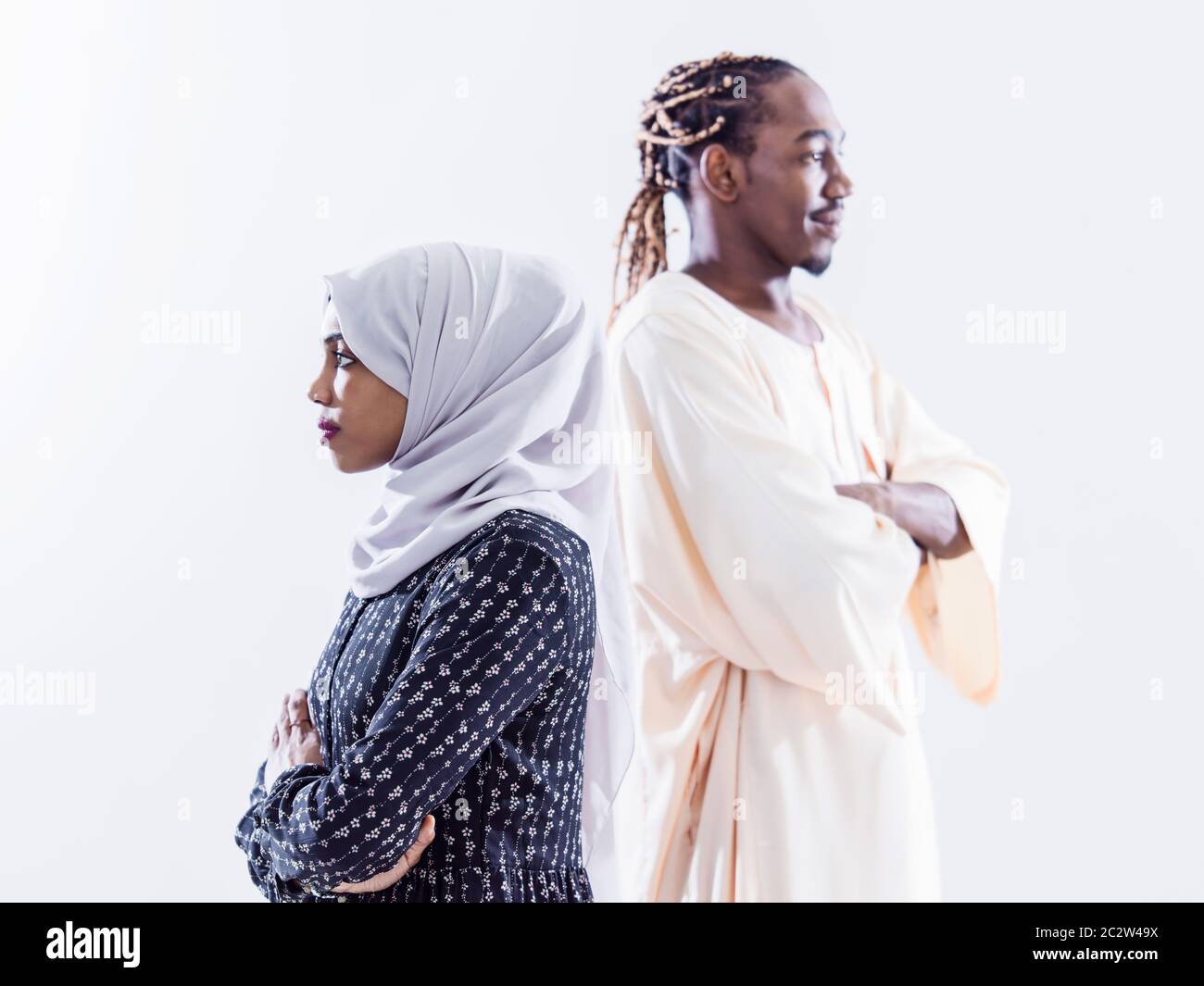 portrait of young african muslim couple Stock Photo - Alamy