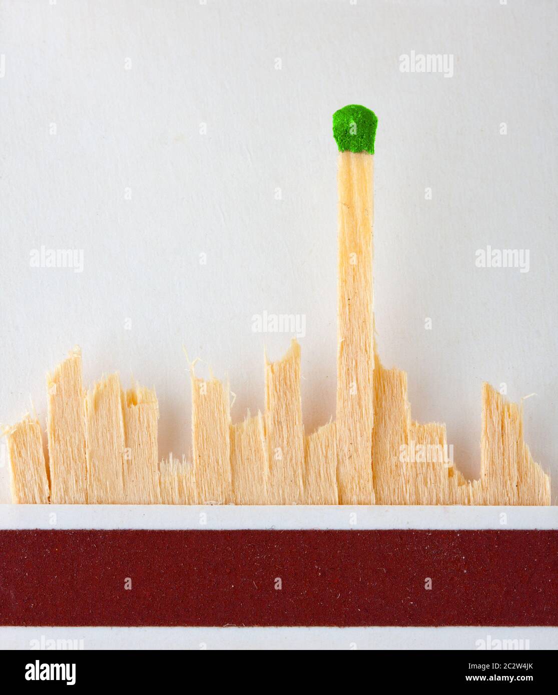 Green matchsticks hi-res stock photography and images - Alamy