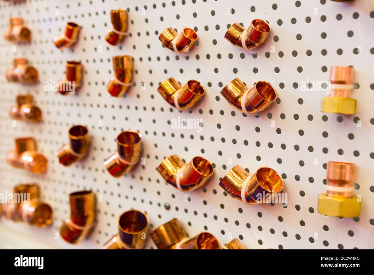 Fittings for soldering copper water pipe, plumbing equipment on the ...