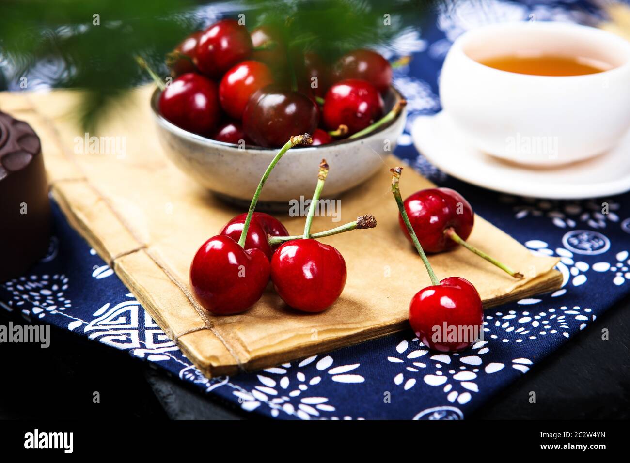 Cherry tea cup fruit hi-res stock photography and images - Alamy