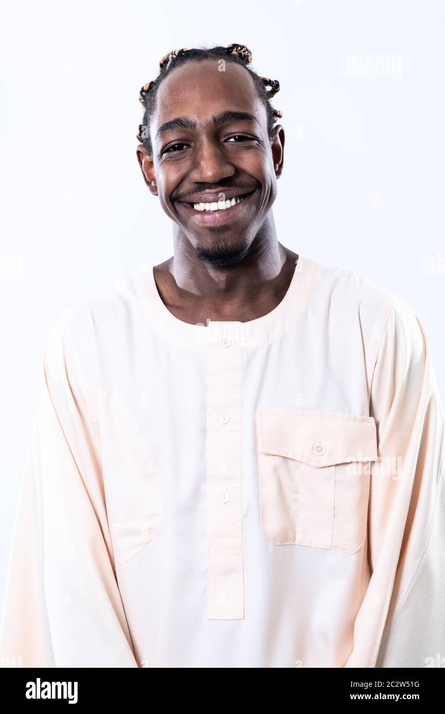 handsome african black man in traditional clothes Stock Photo - Alamy