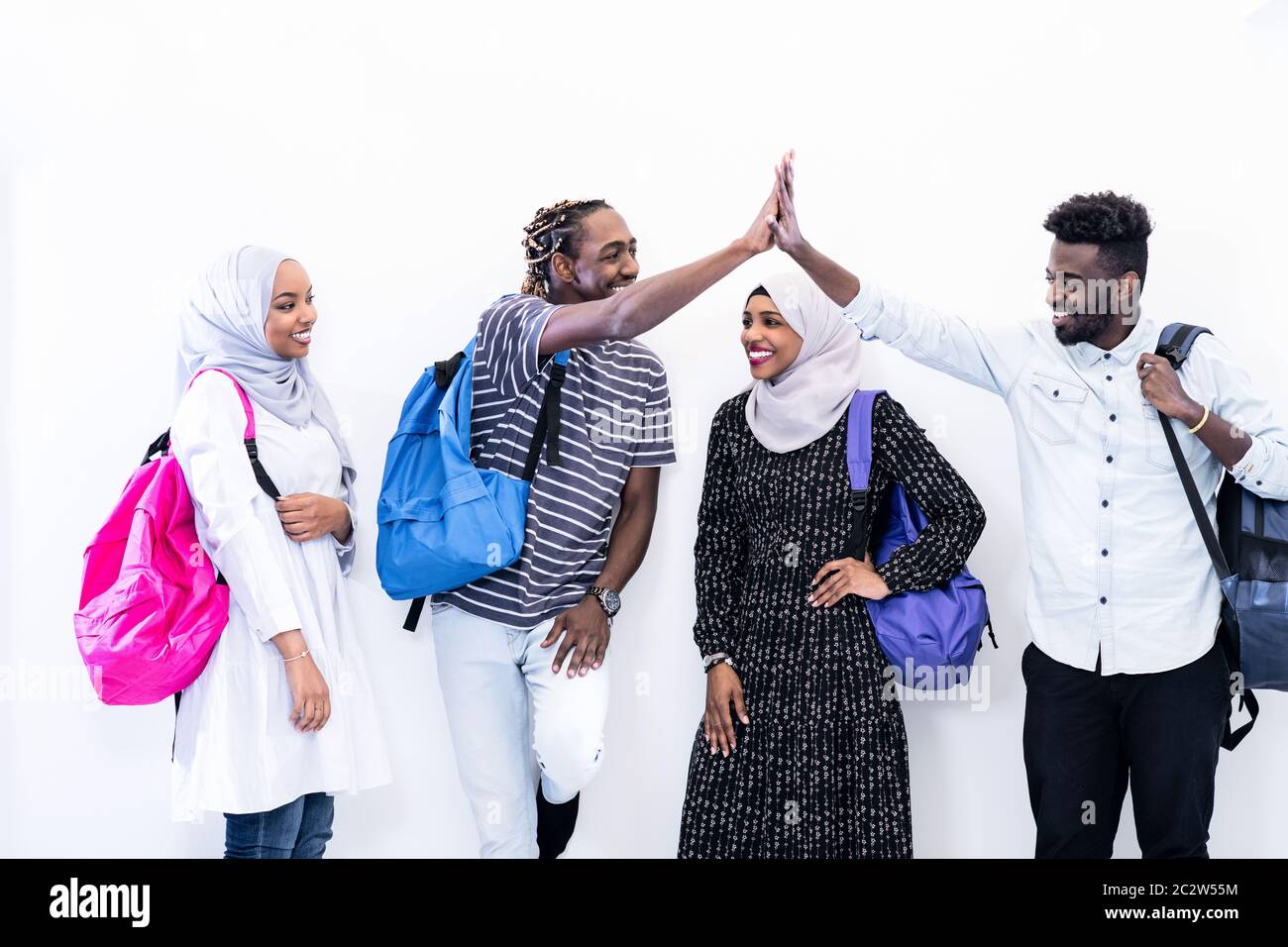 portrait of african students group Stock Photo - Alamy