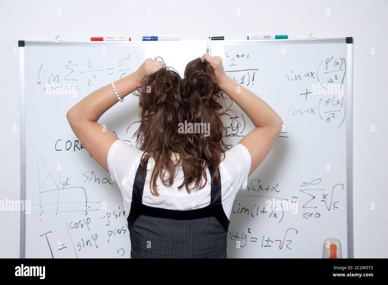 Impregnable mathematics. Crazy student expression Stock Photo - Alamy