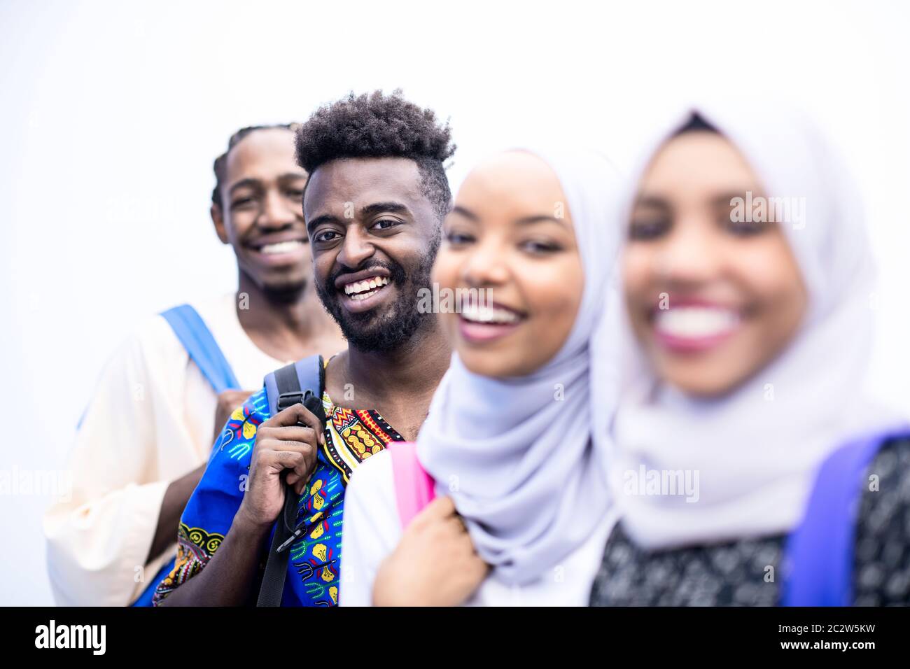 portrait of african students group Stock Photo - Alamy